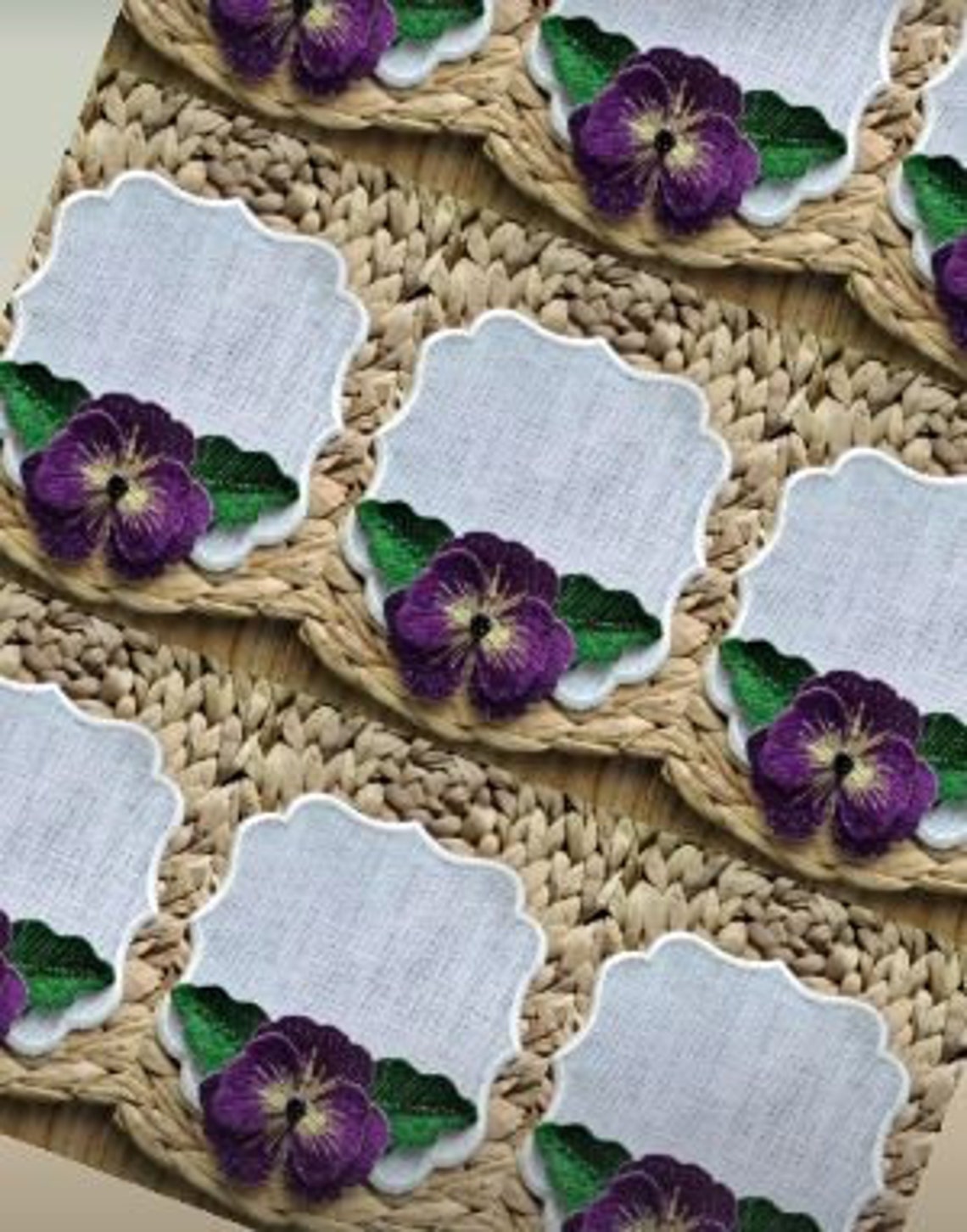 Applique Violet Machine Embroidery Pattern,violet Embroidery,3d Flower ...