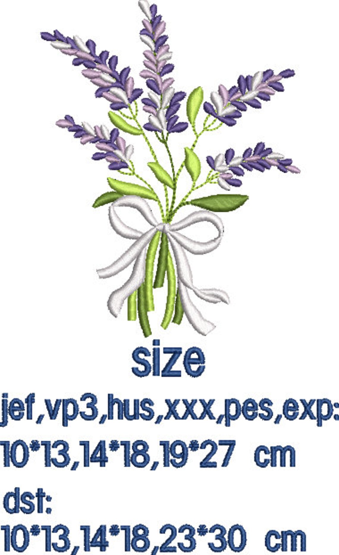 Lavender Machine Embroidery Pattern, Lavender Flower Embroidery Pattern ...