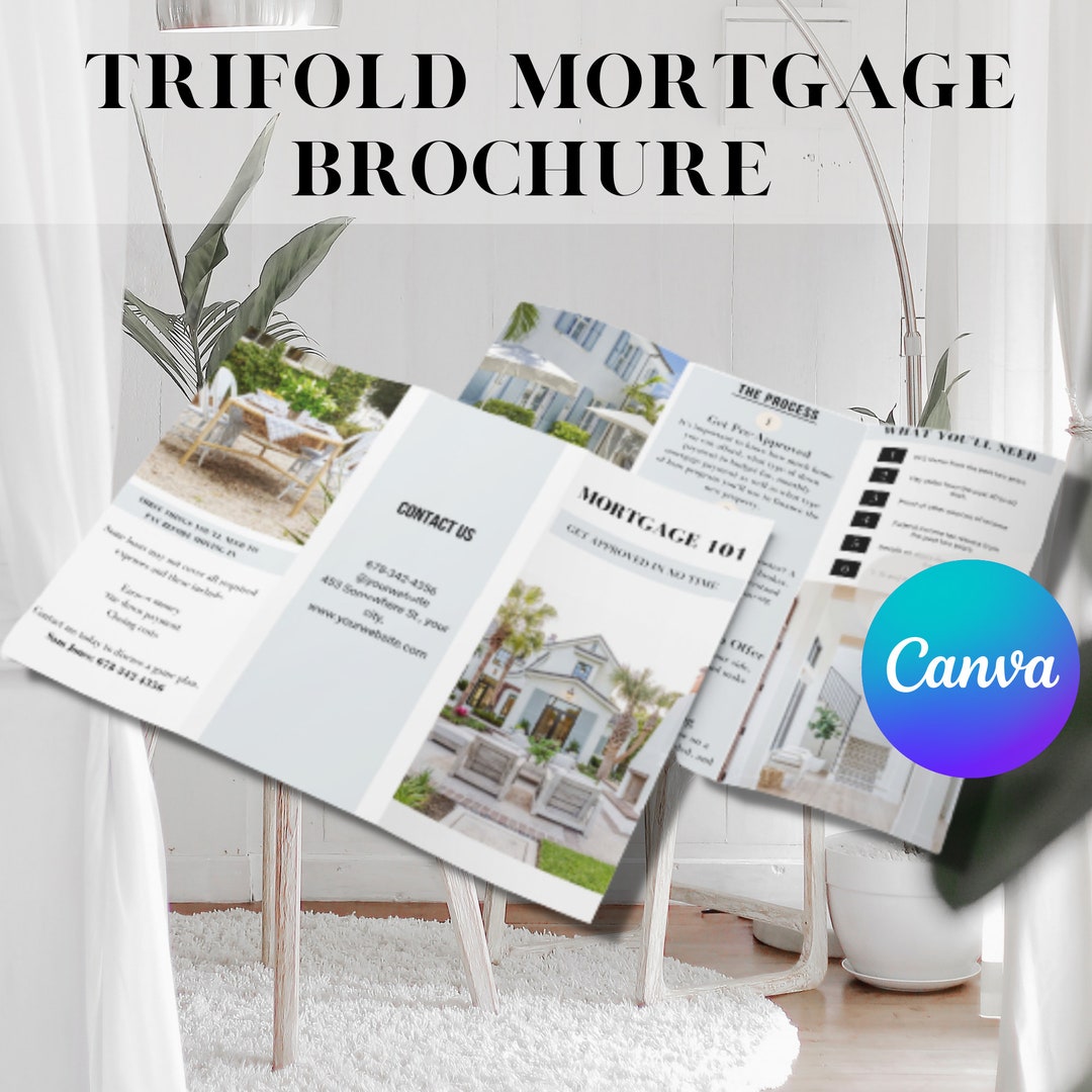 Real Estate Mortgage Brochure | Editable Realtor Brochure | Real Estate ...