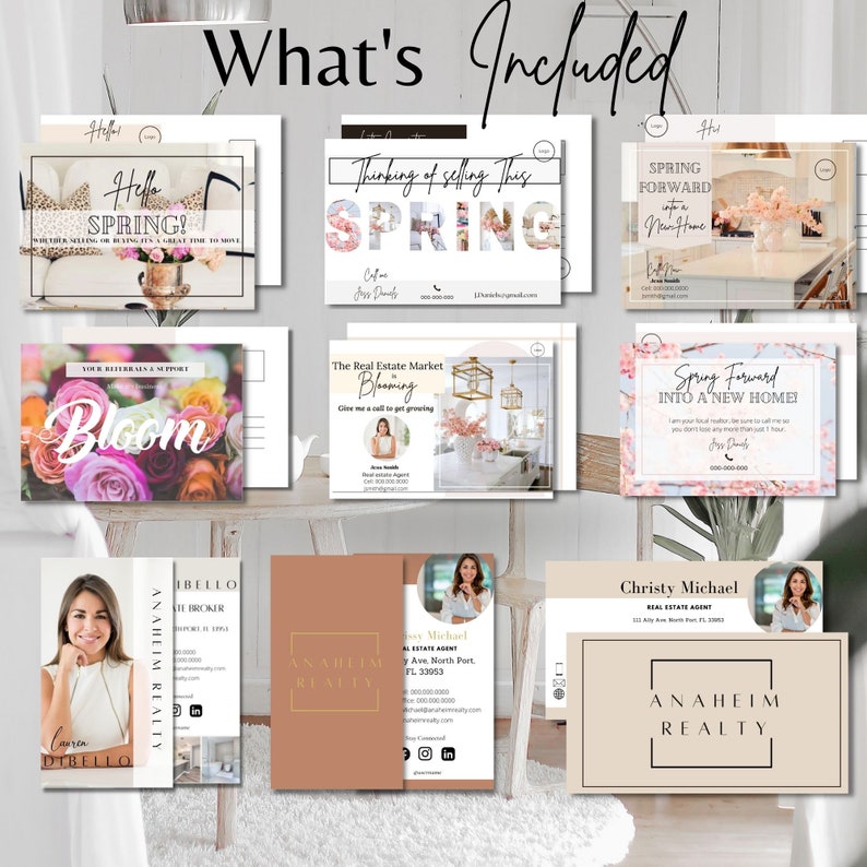 21 Spring Inspired Real Estate Postcards for Farming + Business Card ...