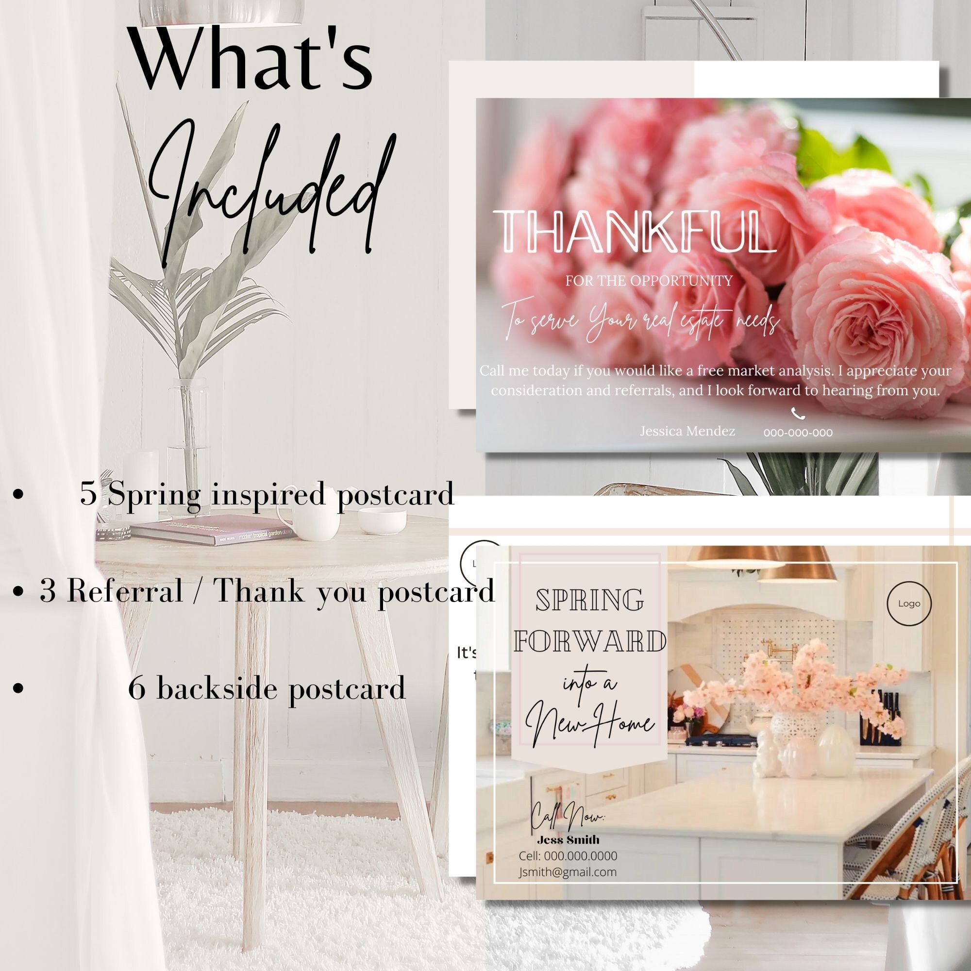 14 Spring Inspired Real Estate Postcards for Farming | Editable, Canva ...