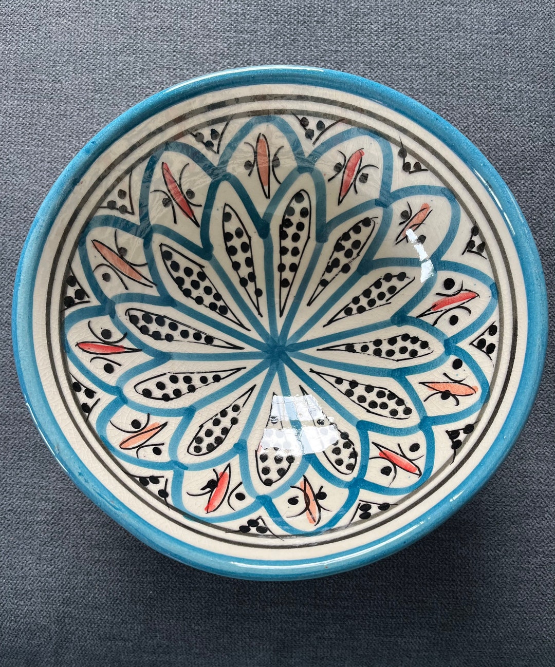 Handmade Handpainted Moroccan Bowl Beautiful Serving Bowl - Etsy UK