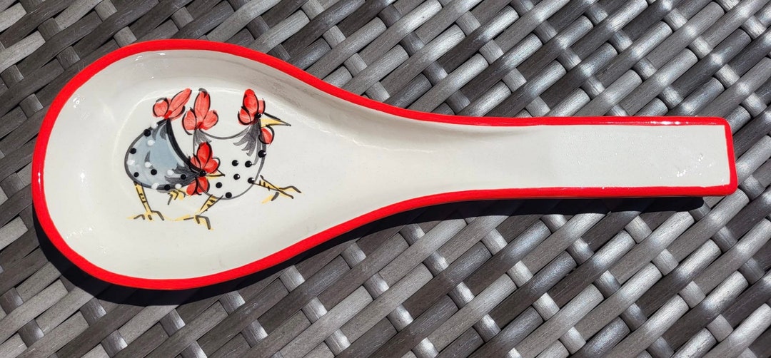Spanish Spoon Rest Farmhouse Handpainted Spoon Rest With - Etsy