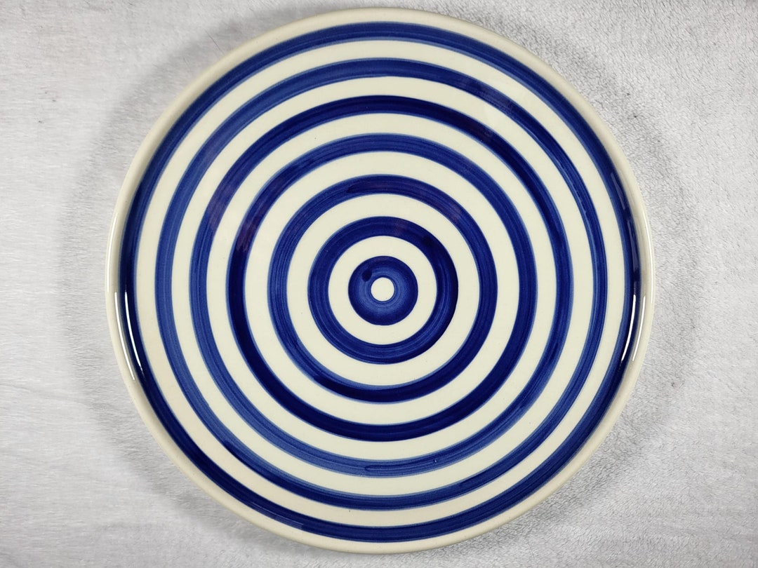 Spanish Handpainted Platter - Large Blue, White Serving Plate Canapé ...
