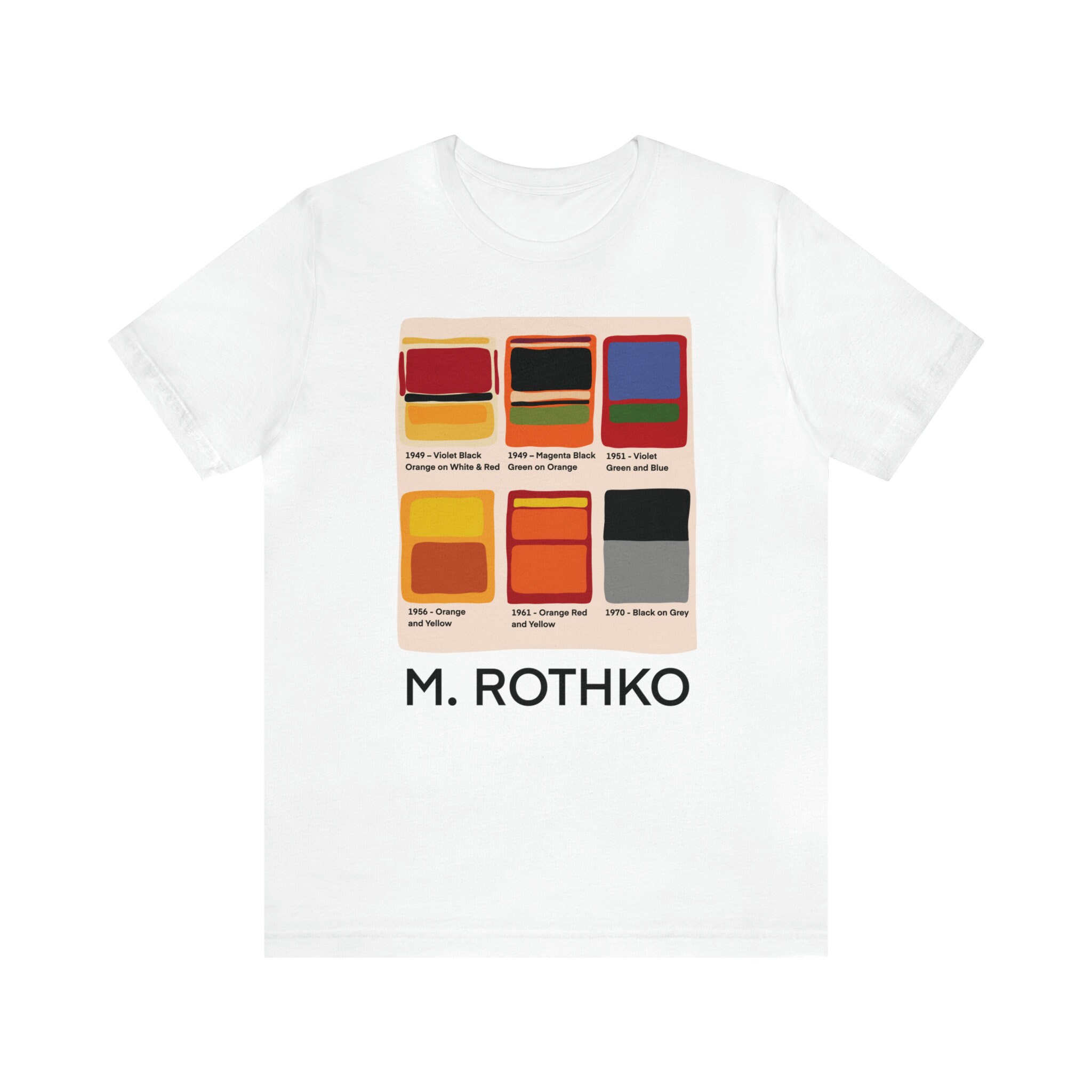 Mark Rothko Selected Works Original Art Infographics T-shirt - Etsy