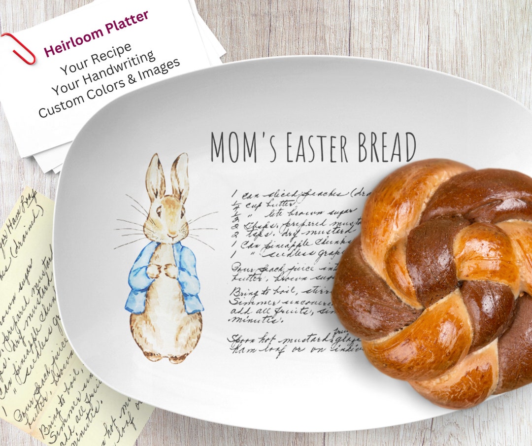 Custom Easter Recipe Platter, Your Recipe, Your Handwriting, Custom ...
