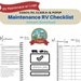 Printable RV Maintenance Checklist, RV Maintenance Log, RV Safety ...