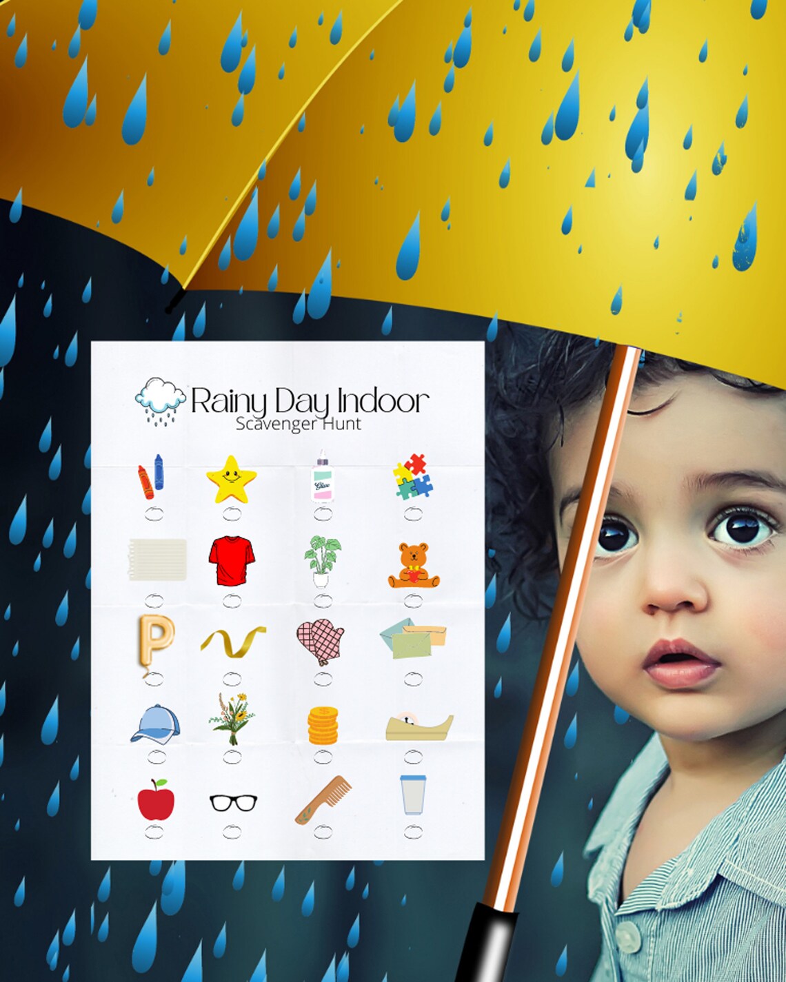 Rainy Day Scavenger Hunt Keep the Kids Busy Printable Indoor - Etsy