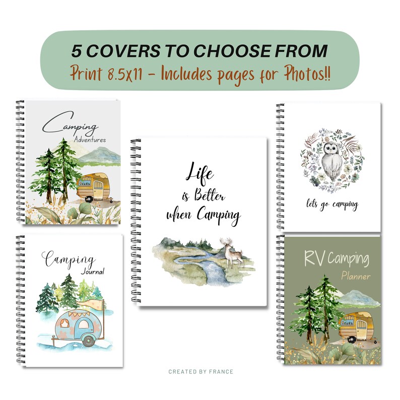 Printable Camping Planner, Camping Journal, RV Camp Checklist, Family ...