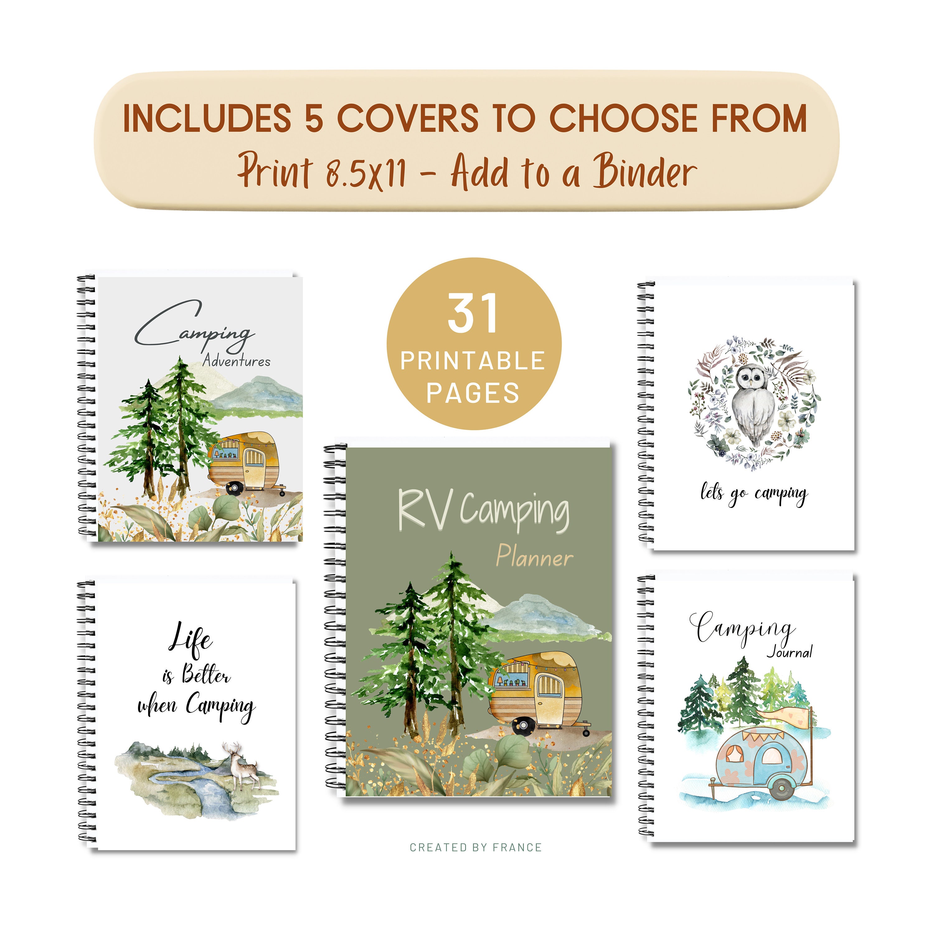 Printable RV Camping Planner Printable Adventure Journal PDF - Etsy ...