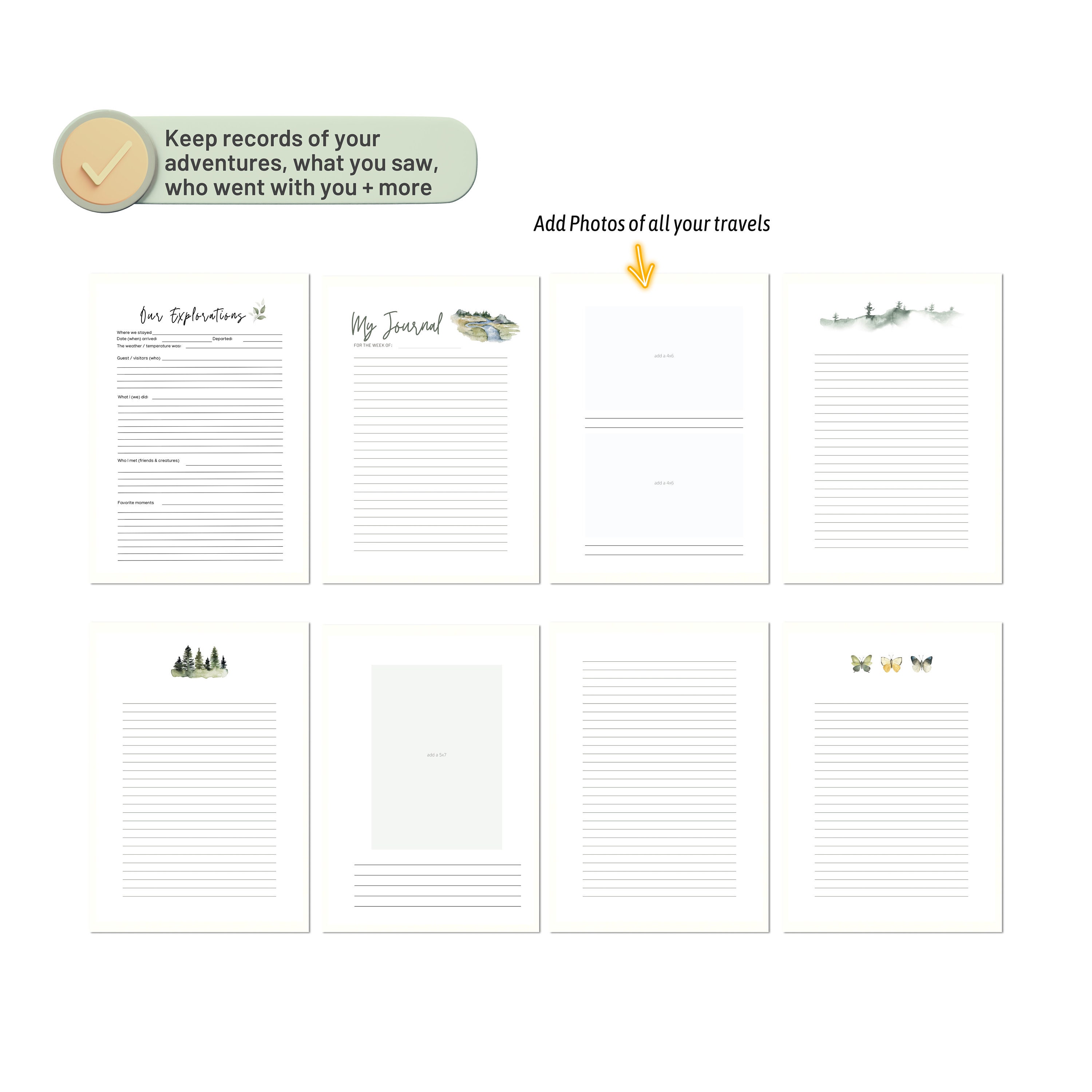 Printable Van Life PLANNER Journal, Campervan Notebook, Camper Van PDF ...