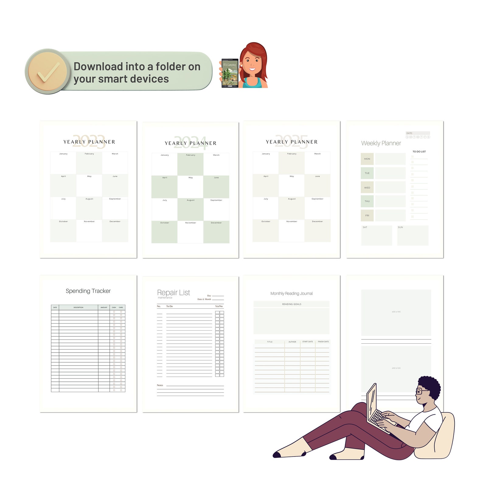 Printable RV Camping Planner, Printable Adventure Journal, PDF Camp ...