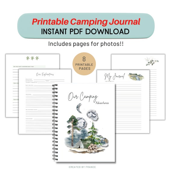 CAMP Planner Printable TENT Camping Planner Printable - Etsy
