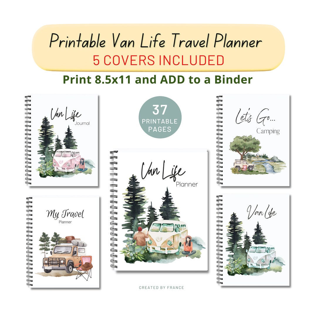 Printable Van Life PLANNER Journal, Campervan Notebook, Camper Van PDF ...