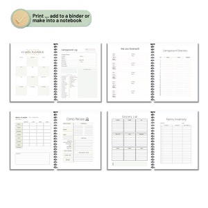 Printable RV Camping Planner, Printable Adventure Journal, PDF Camp ...