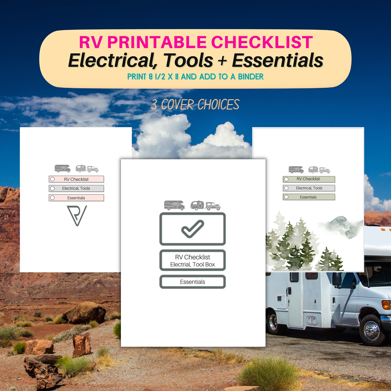 Printable RV Essentials Checklist, RV Must Have Checklist, Travel ...