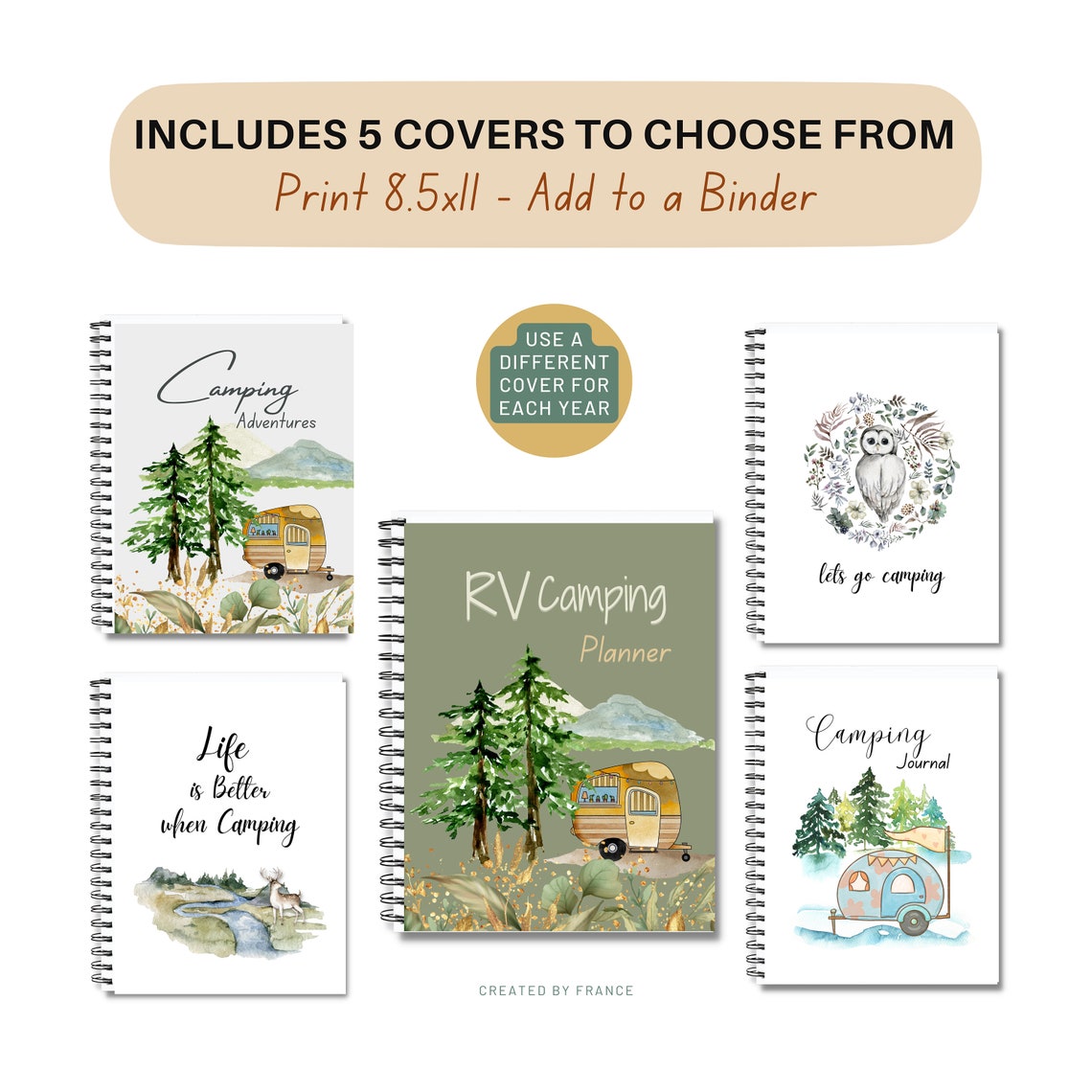 Printable RV Camping Planner, Printable Adventure Journal, PDF Camp ...