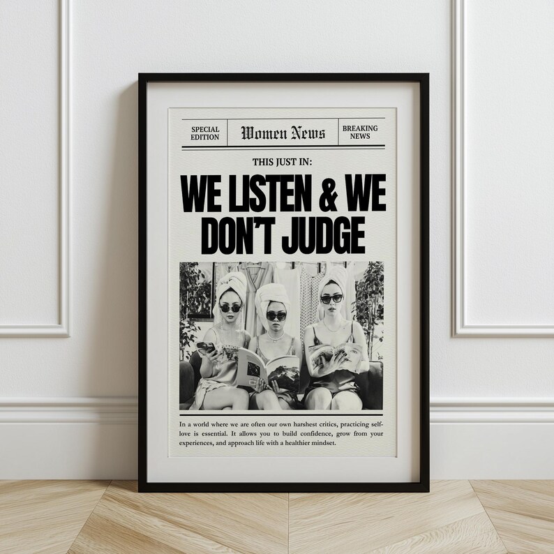 We Listen and We Dont Judge Moody Wall Art Extra Large Digital Wall Art ...