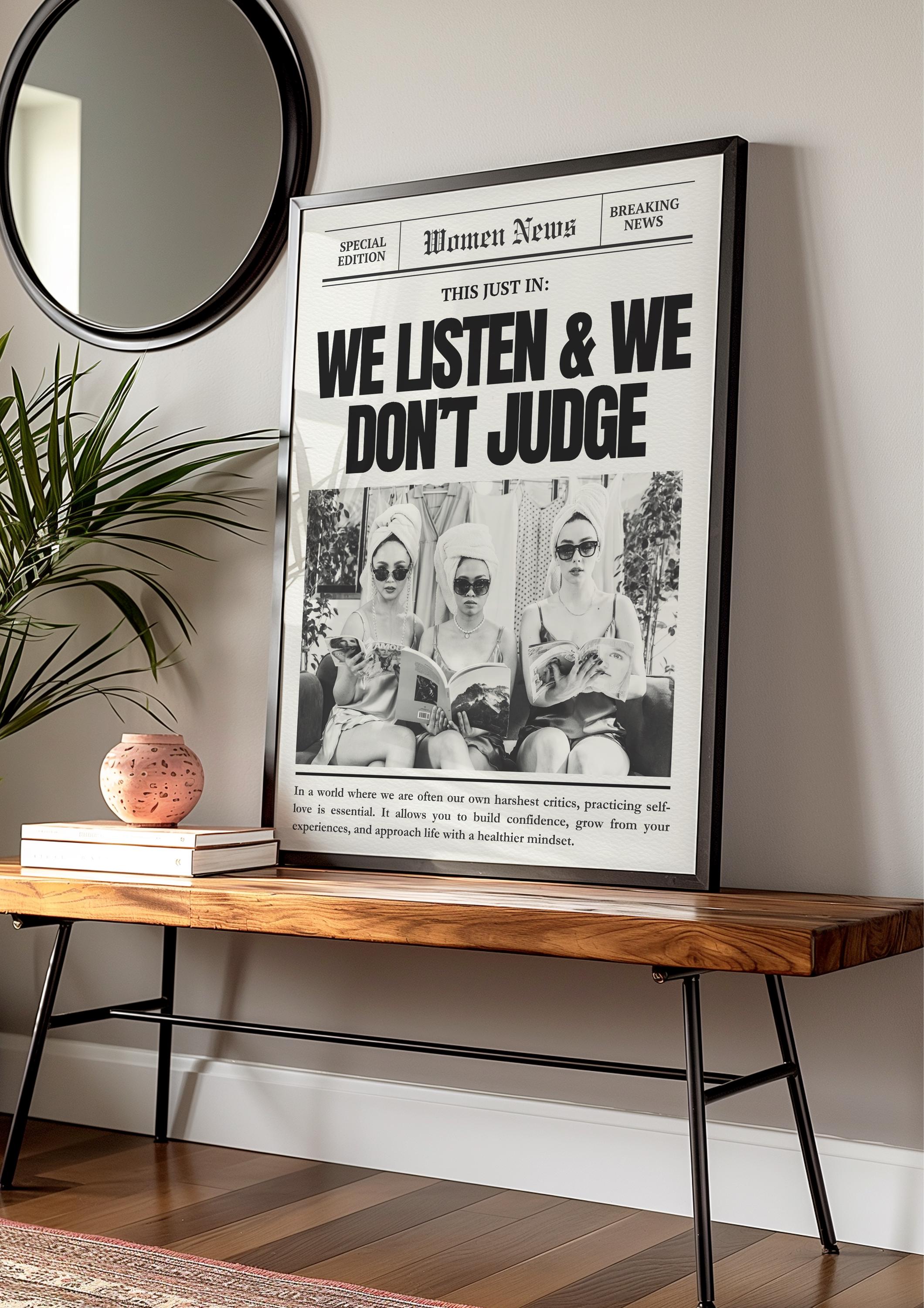 We Listen and We Dont Judge Moody Wall Art Extra Large Digital Wall Art ...