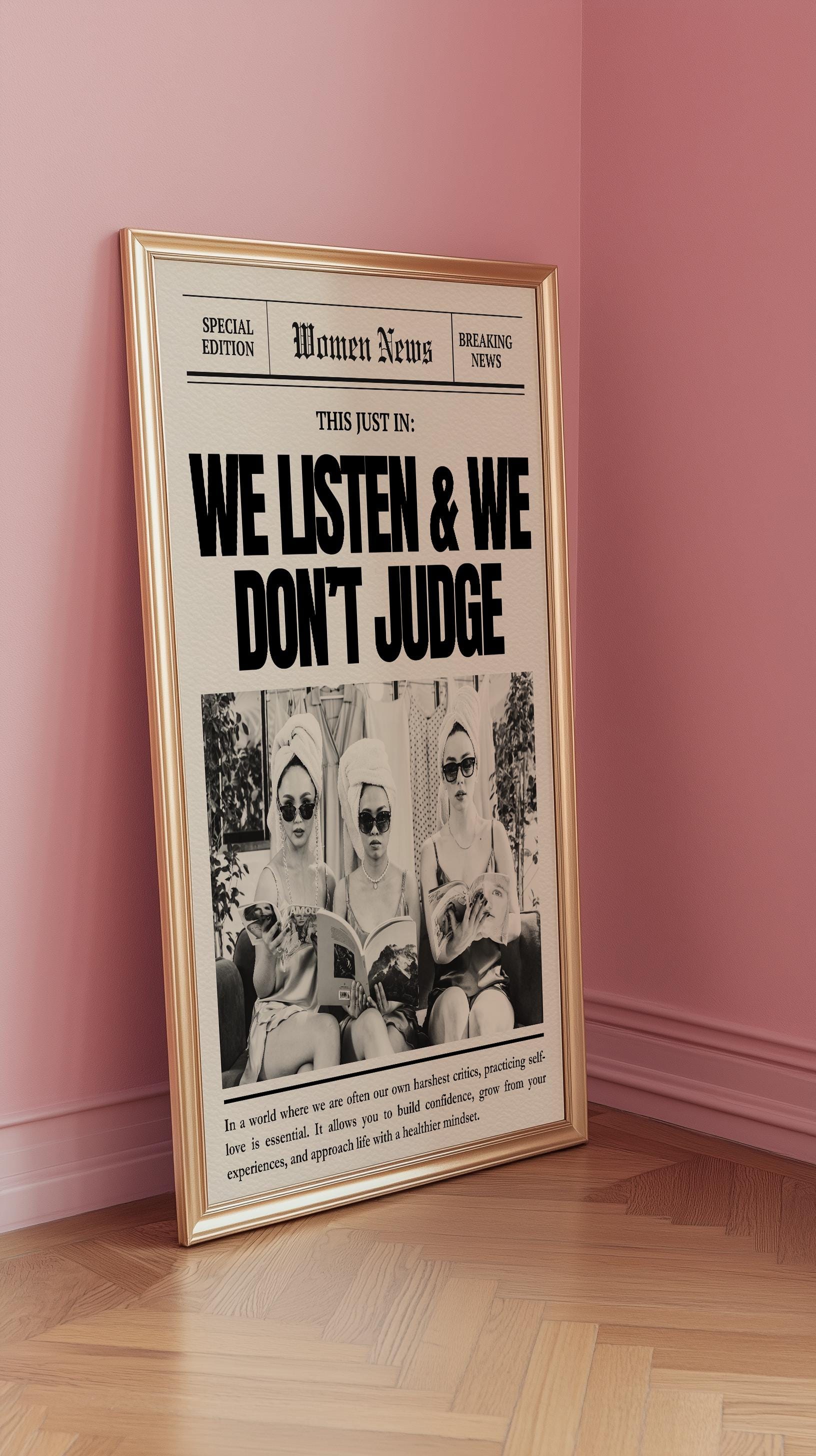 We Listen and We Dont Judge Moody Wall Art Extra Large Digital Wall Art ...