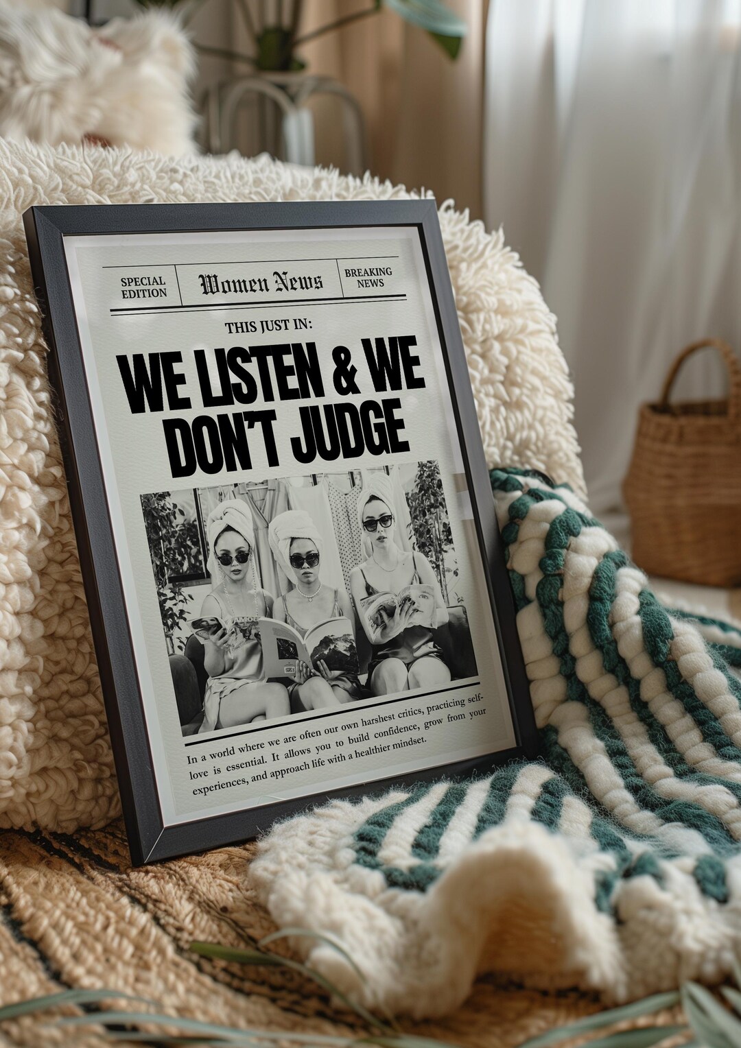 We Listen and We Dont Judge Moody Wall Art Extra Large Digital Wall Art ...