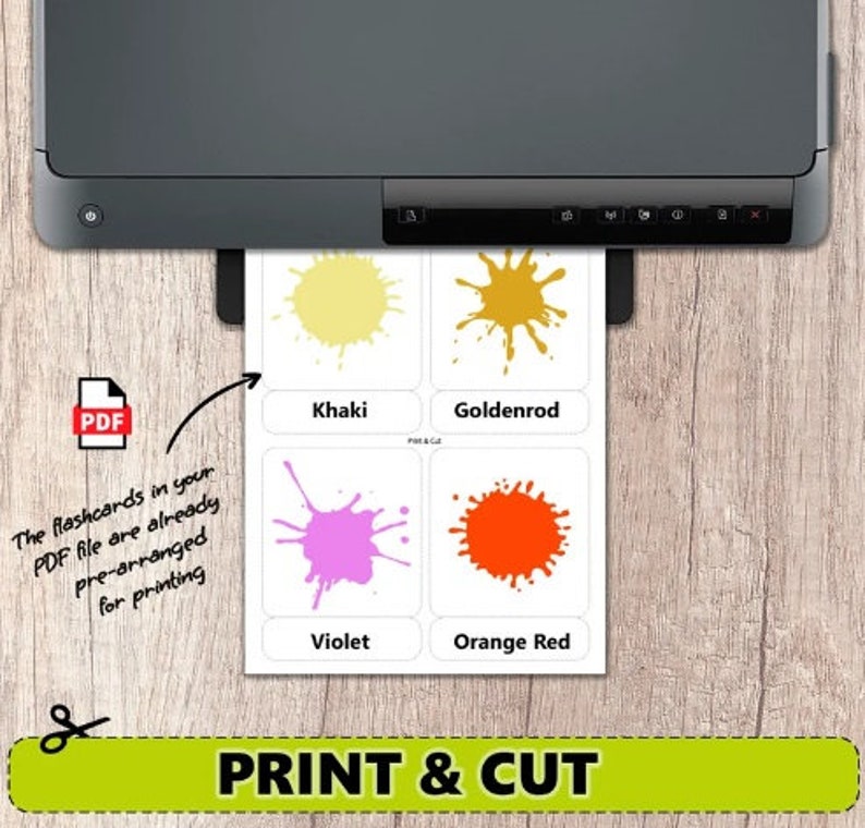 40 Colors Flash Cards • Montessori Cards • Flashcards • Printable Cards ...