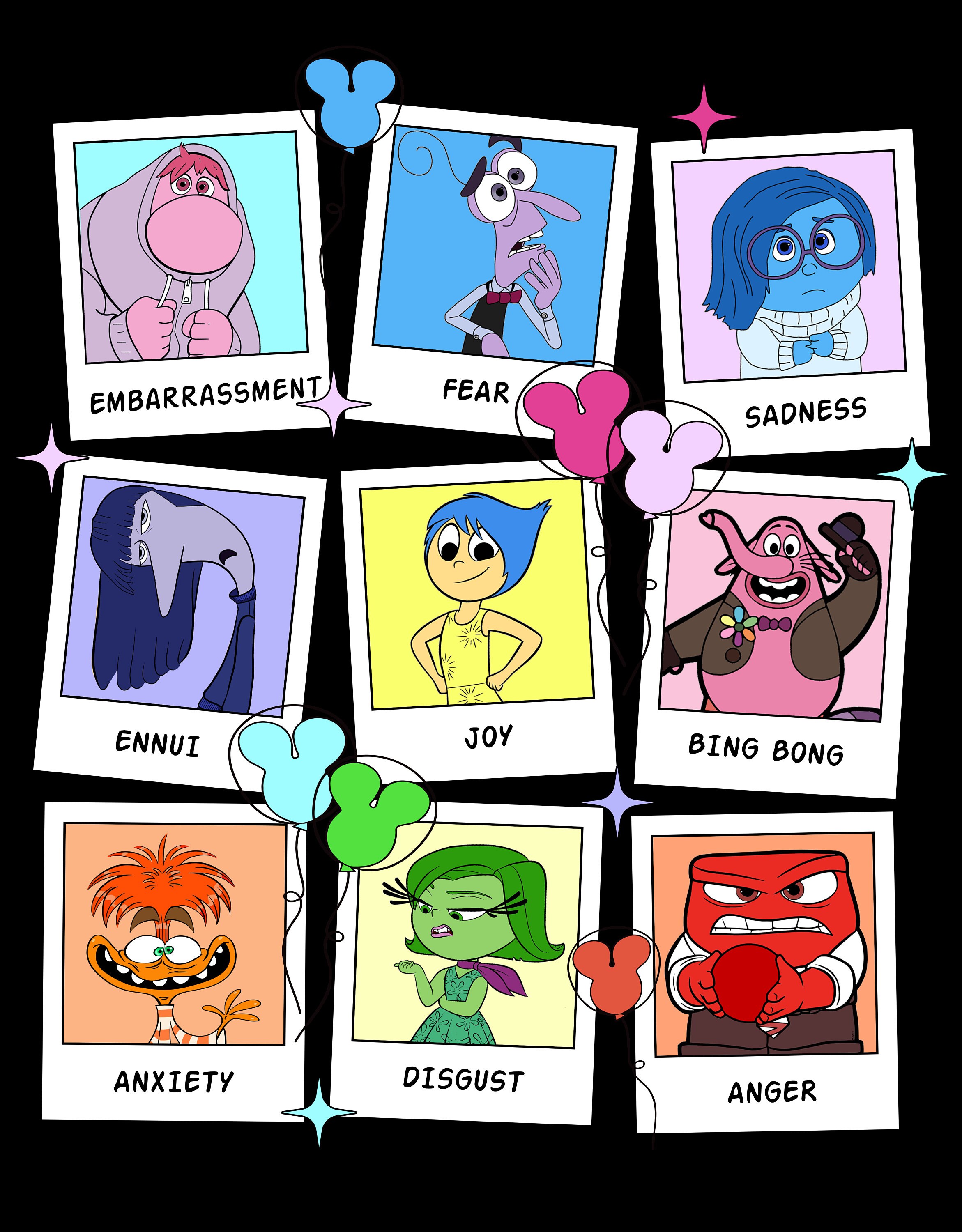 Mental Health Cartoon Emotions PNG Bundle: It's Okay to Feel (digital ...