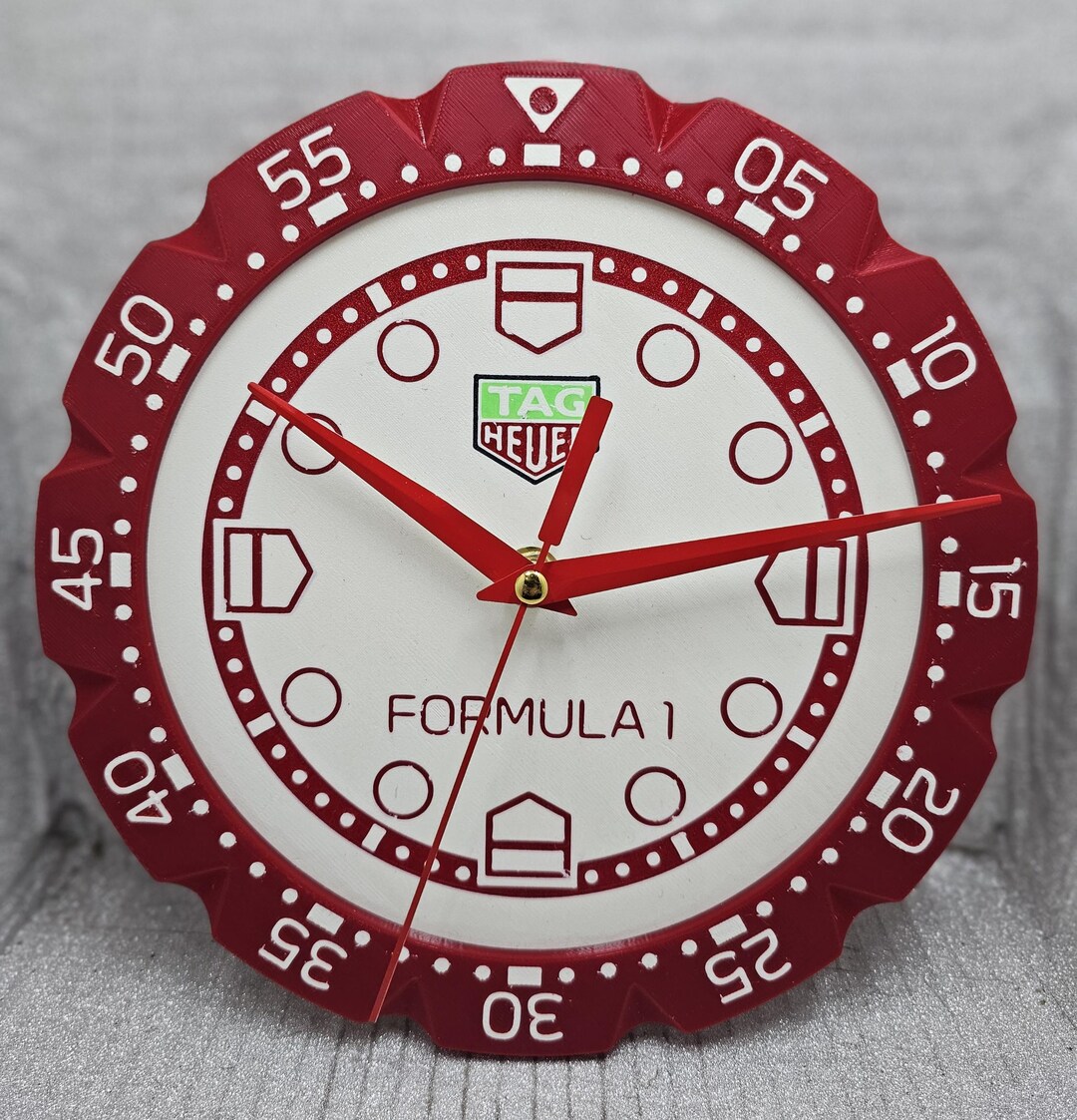 Formula 1 Inspired Clock Red/red Wall/desk Clock 3d Printed With ...