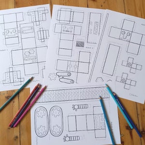 Robot Craft Printable Paper Models, Digital Download, Jpegs and SVG ...