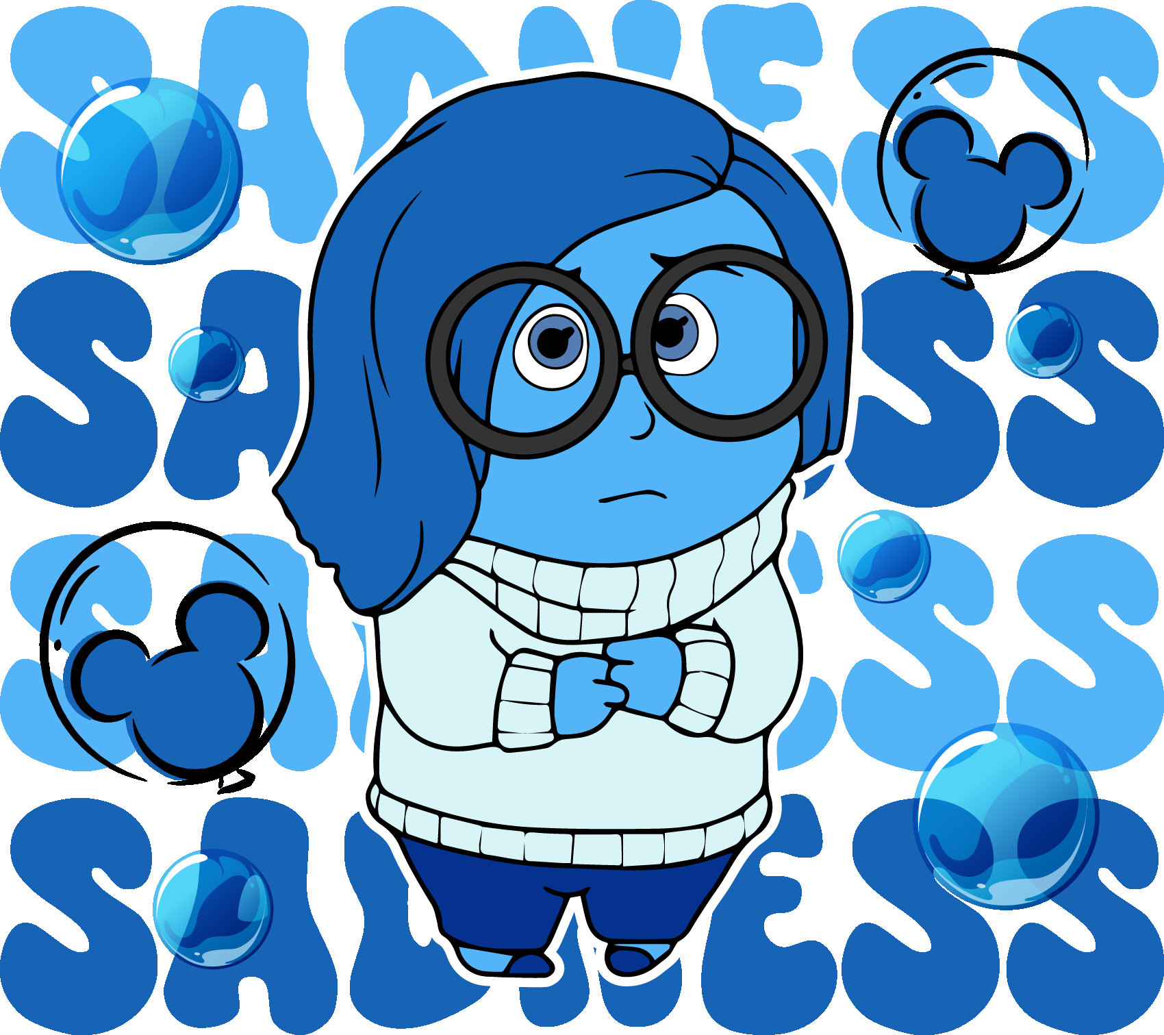 Mental Health Cartoon Emotions PNG Bundle: It's Okay to Feel (digital ...