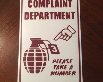 Funny Complaint Sign - Etsy