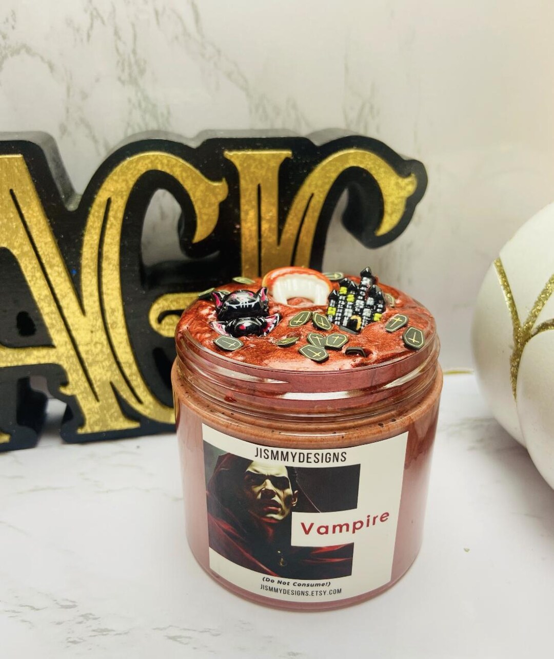 Vampire Butter and Clear Slime, Halloween Slime, Butter Cream Slime ...