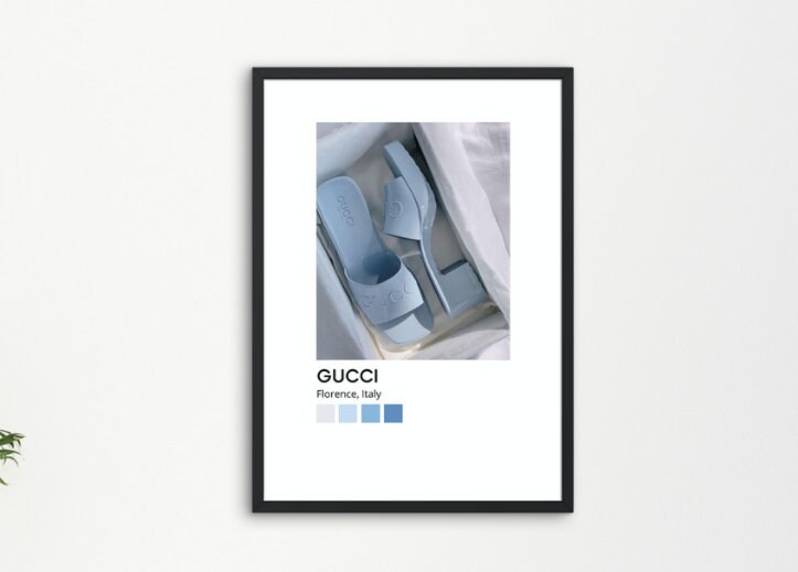 SET OF 4 baby Blue Pack 8x10 Luxury Aesthetic High Fashion Designer ...