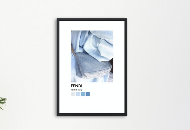 SET OF 4 baby Blue Pack 8x10 Luxury Aesthetic High Fashion Designer ...