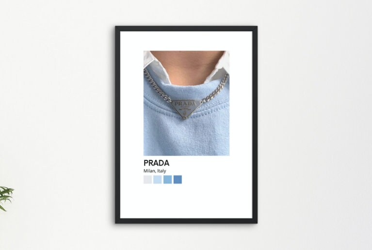 SET OF 4 baby Blue Pack 8x10 Luxury Aesthetic High Fashion Designer ...