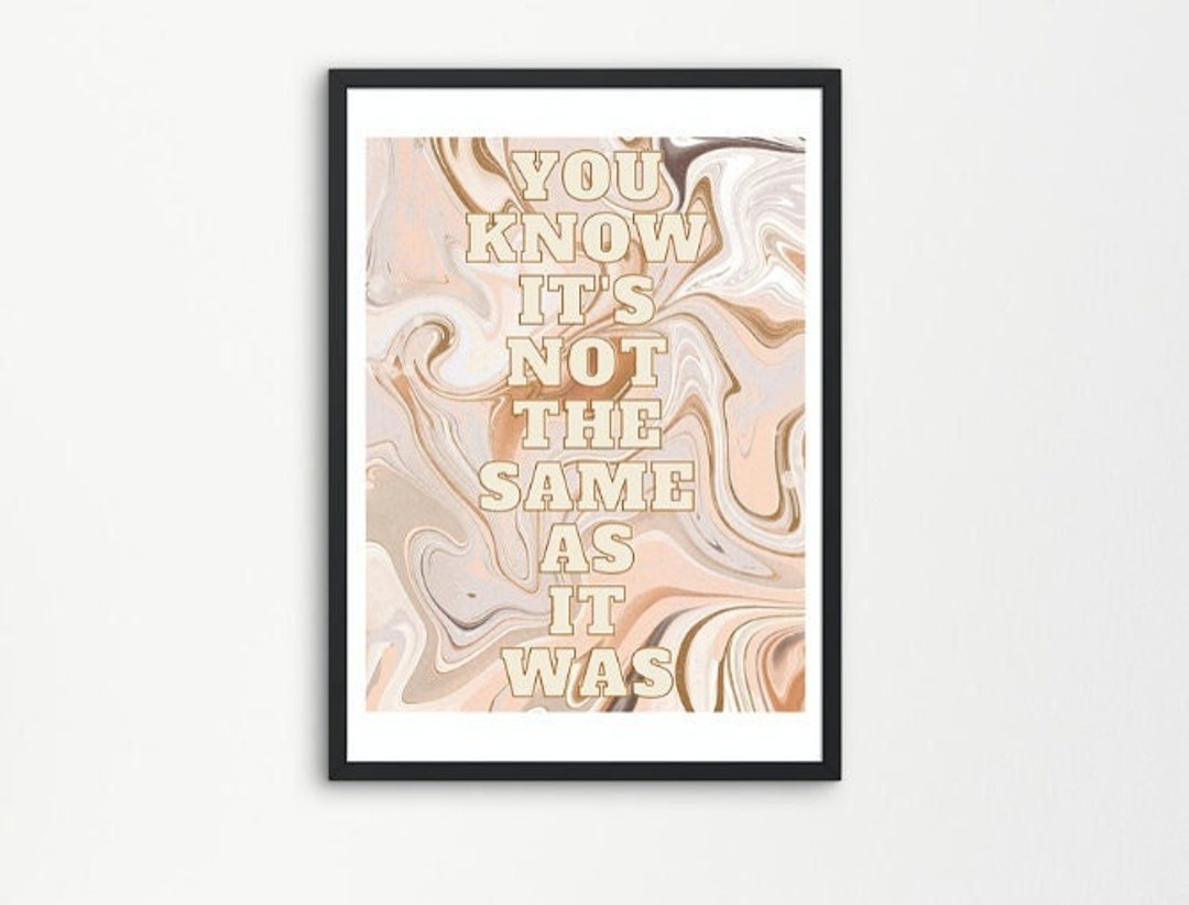 Harry Styles as It Was Swirl Quote Print Instant Download, Printable ...