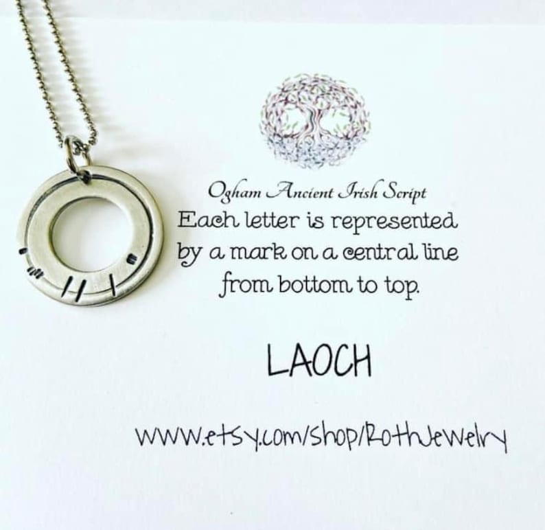Personalized Ogham Jewelry – Hand-stamped Irish Name Necklace, Celtic ...