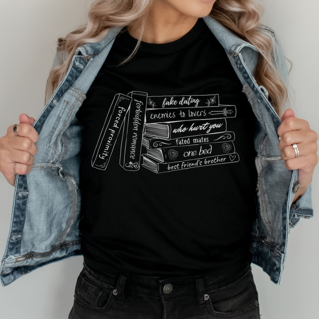 Book Tropes Shirt, Romance Reader Tshirt, Gift for Book Lover, Bookish ...