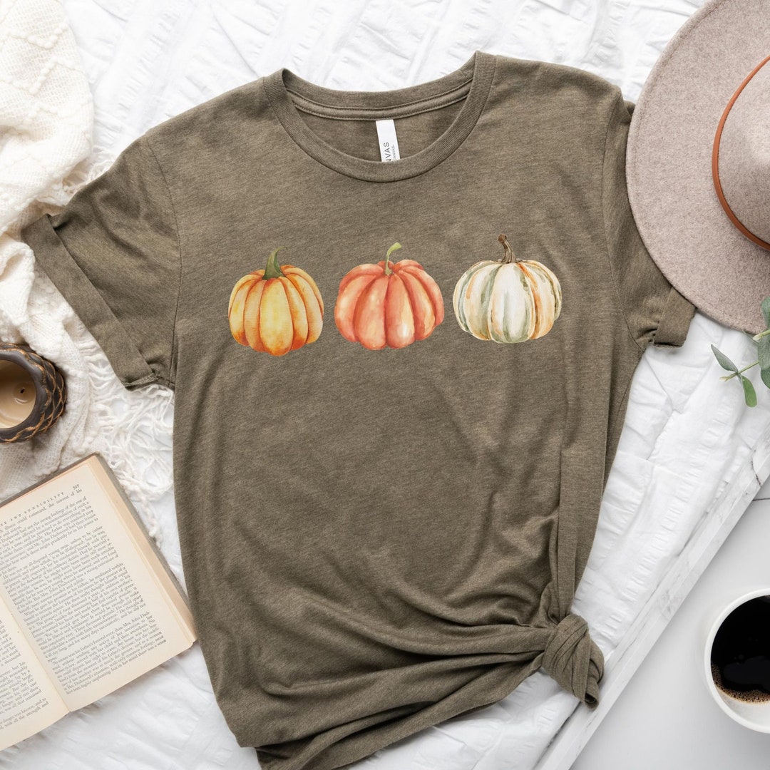 Watercolor Pumpkin Shirt, Pumpkin Fall Shirt, Cute Fall Shirts ...