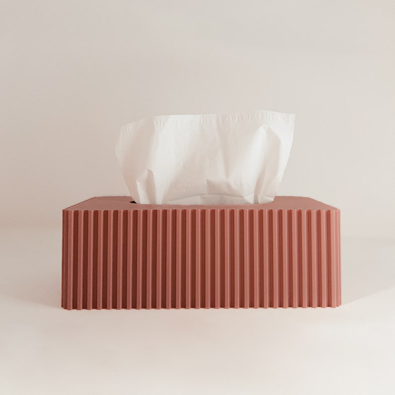Tissue Box Cover With Straight Lines, Made From Plant-based Materials ...