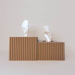 Tissue Box Cover With Straight Lines, Made From Plant-based Materials ...