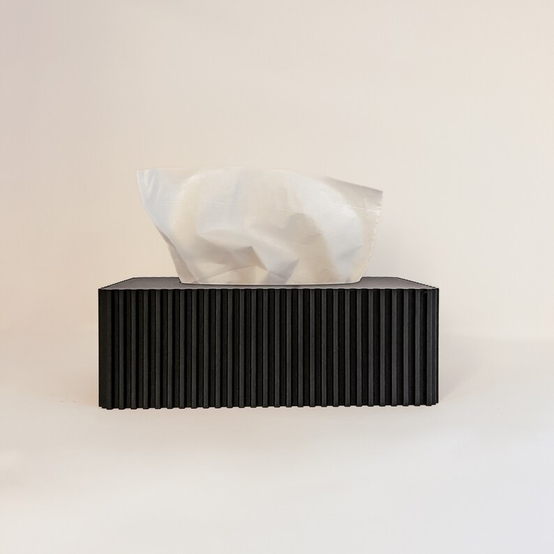 Tissue Box Cover With Straight Lines, Made From Plant-based Materials ...