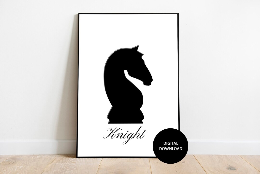 Knight Chess Wall Art, Knight Chess Piece, Knight Chess Wall Art ...