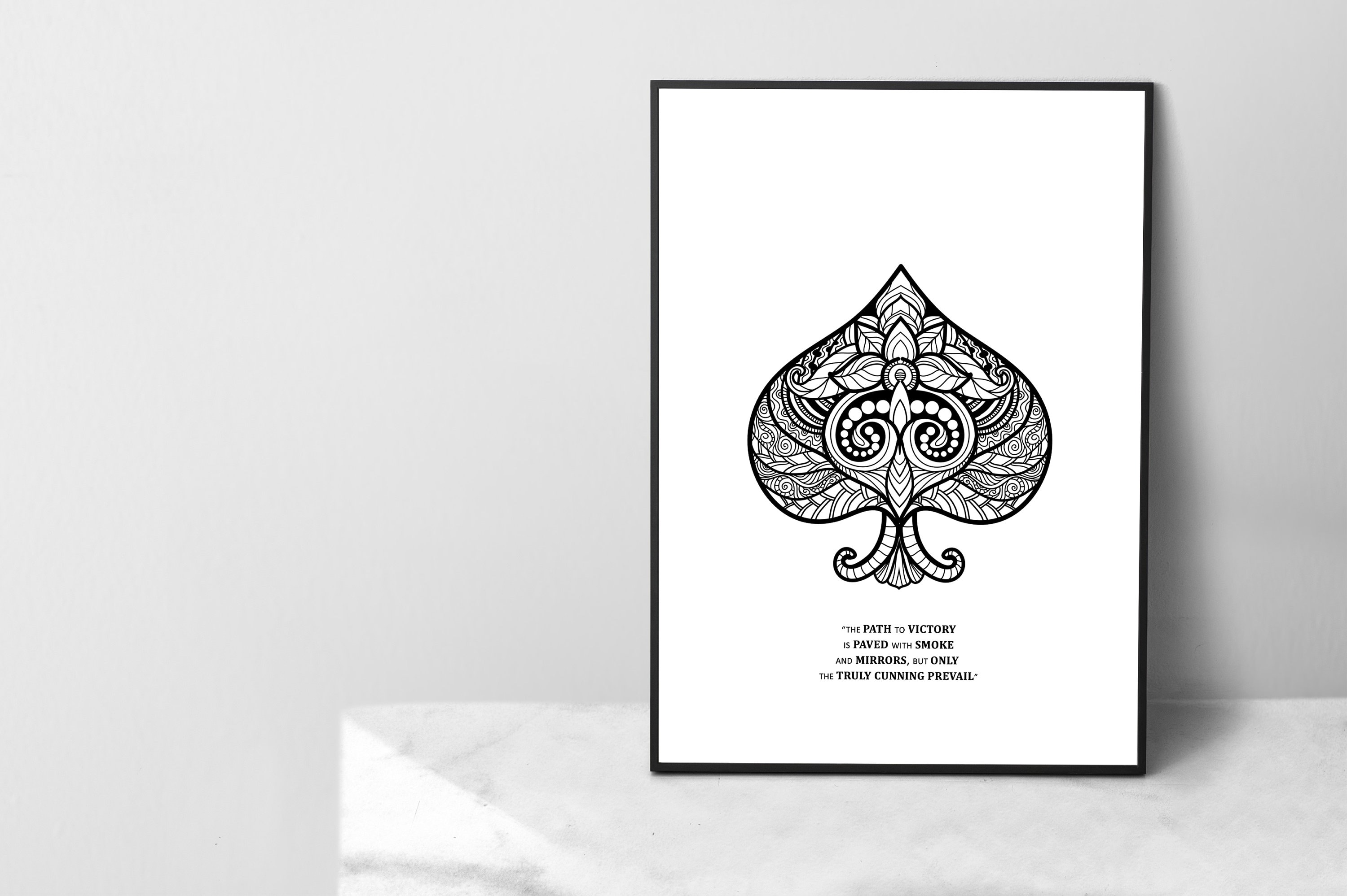 Spade Wall Art, Playing Cards Wall Art, Playing Cards Wall Art Print ...