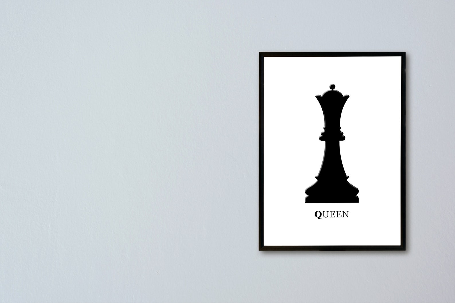 Queen Chess Piece Poster: Minimalist Wall Art (digital Download) - Etsy