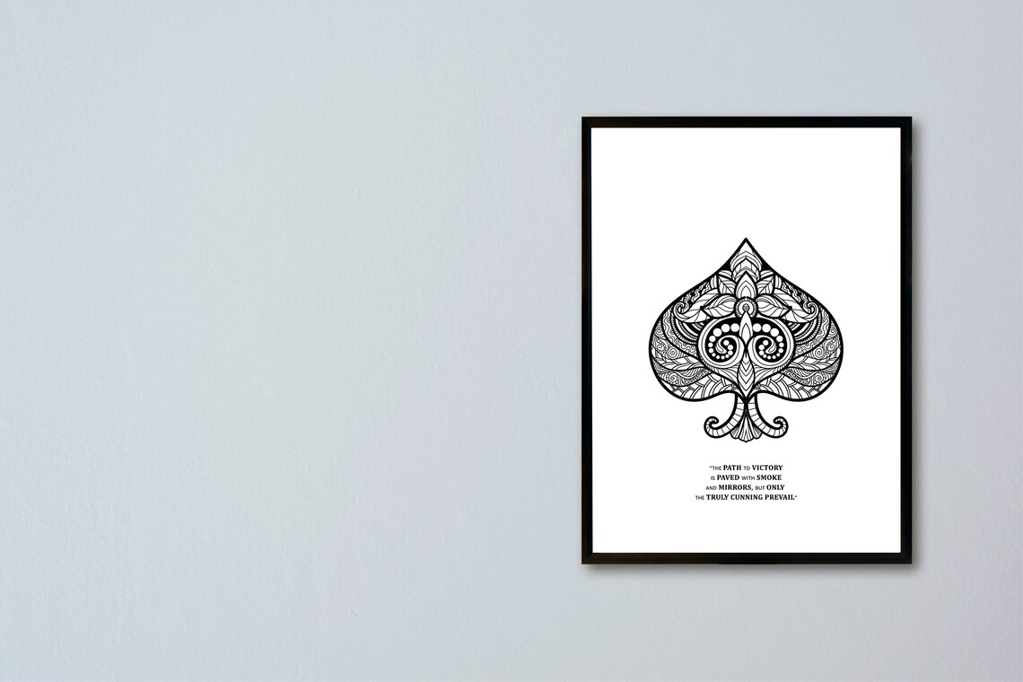 Spade Wall Art, Playing Cards Wall Art, Playing Cards Wall Art Print ...
