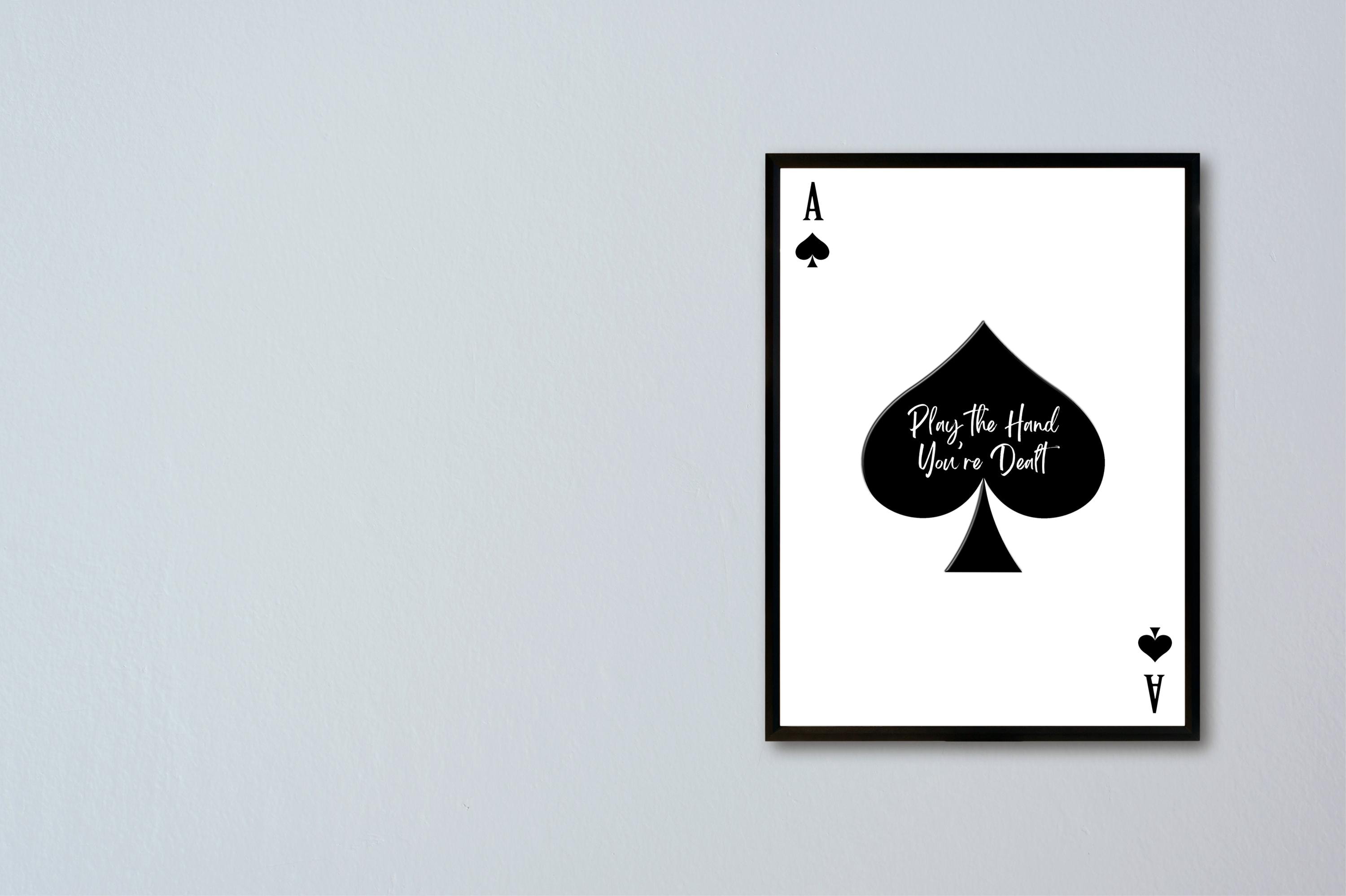 Ace of Spades Wall Art, Spade Wall Art, Ace of Spades Poster Playing ...
