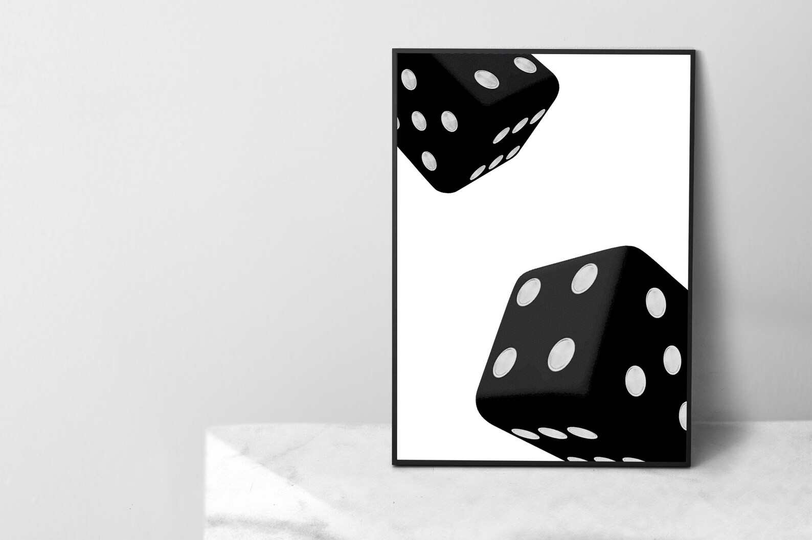 Dice Wall Art, Dice Print, Dice Poster Retro Dice Roll, Dice Quirky ...