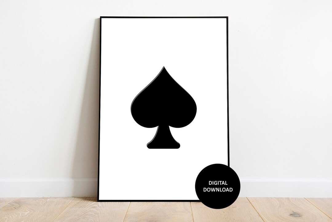 Spade Wall Art Playing Cards Wall Art Playing Cards Wall Art - Etsy