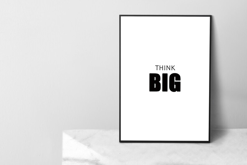 Think Big Wall Art: Motivational Office Decor (digital Download) - Etsy